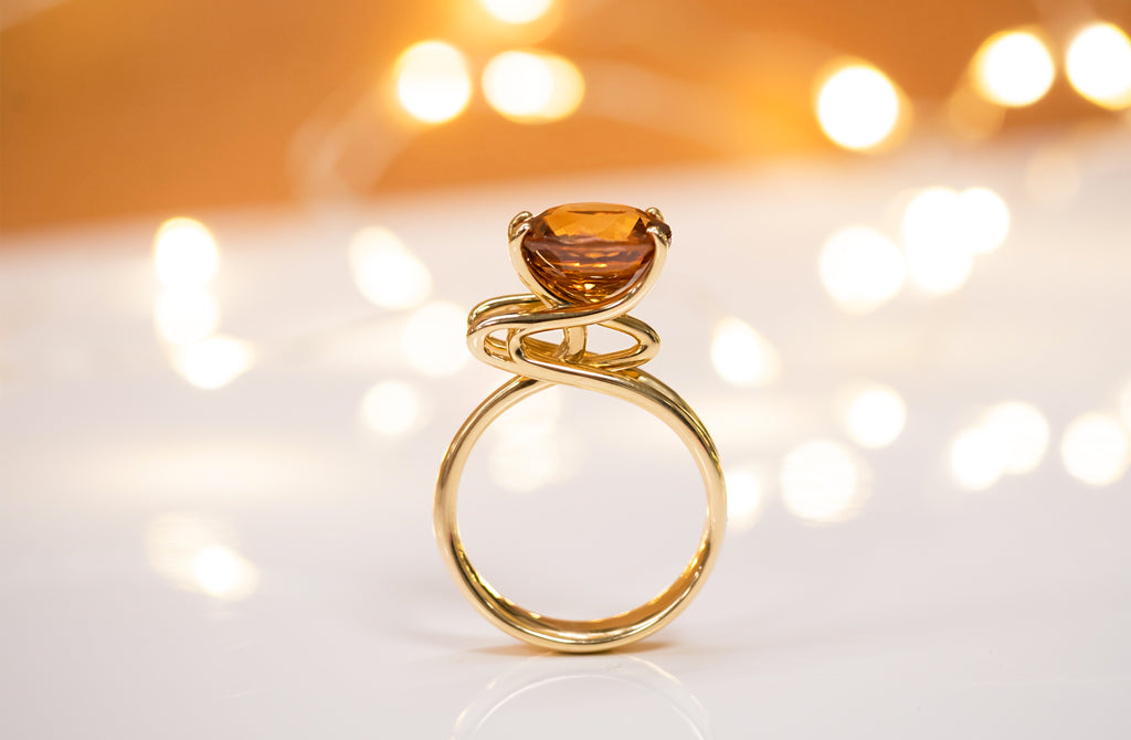 Emerging Through Your Surroundings: 'Emerge' Golden Zircon Ring – The ...