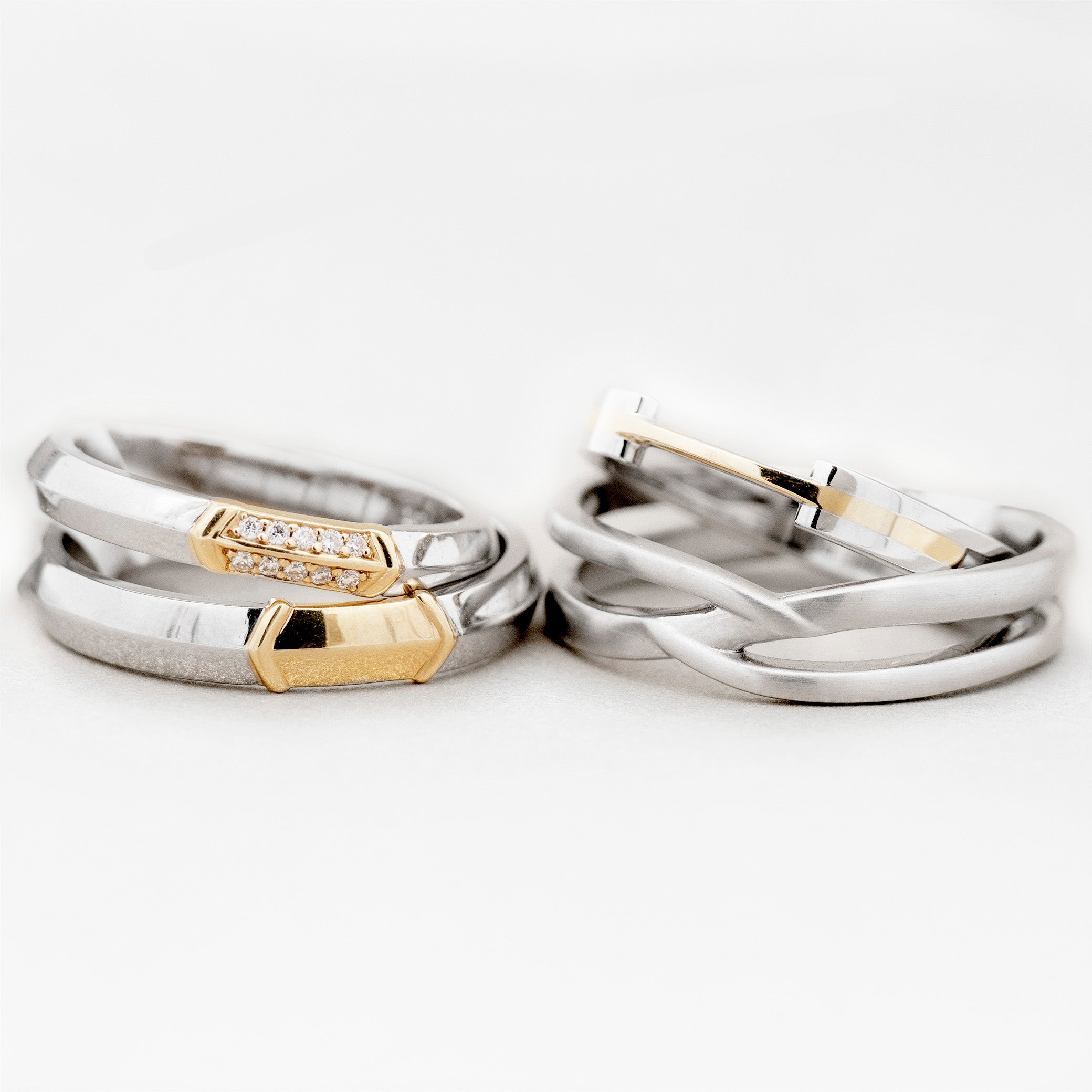 Gender Neutral Contemporary Wedding Rings – The Village Goldsmith