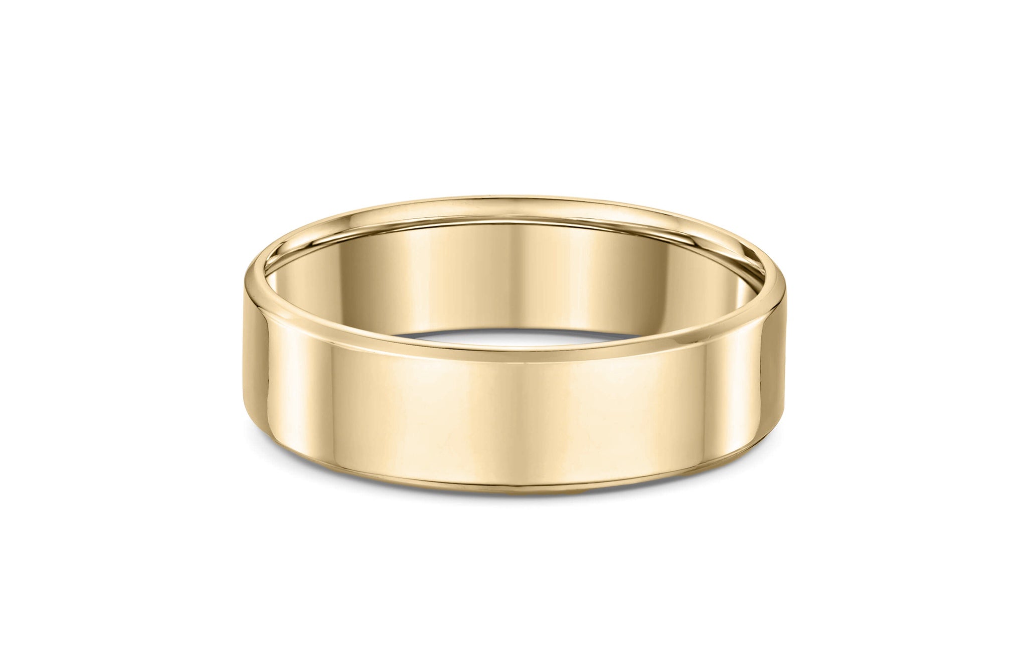 Flat Bevel Edge Band in Gold – The Village Goldsmith